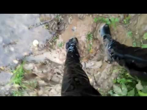 Thigh platform boots in mud 270816 - YouTube