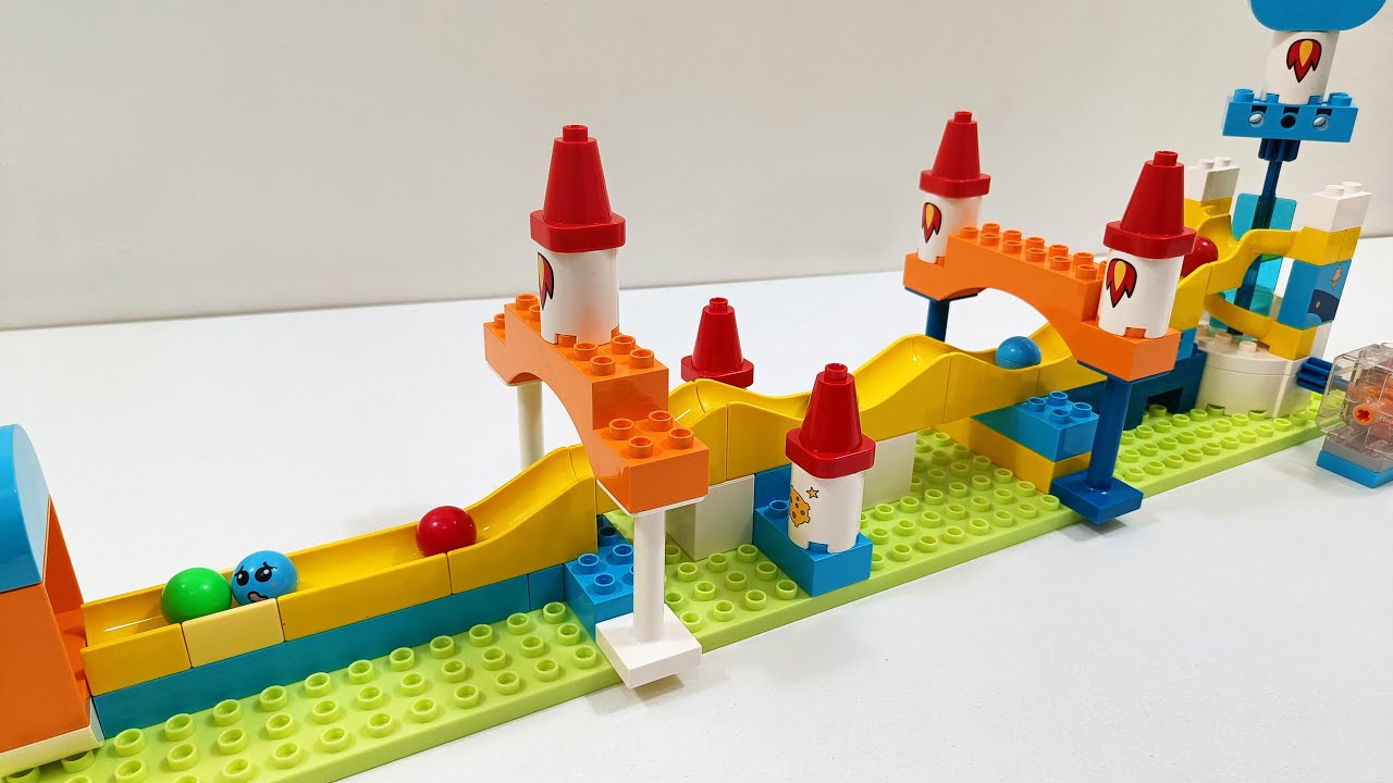 Marble Run Race: LEGO Duplo Merry Slide Adventure! - YouTube