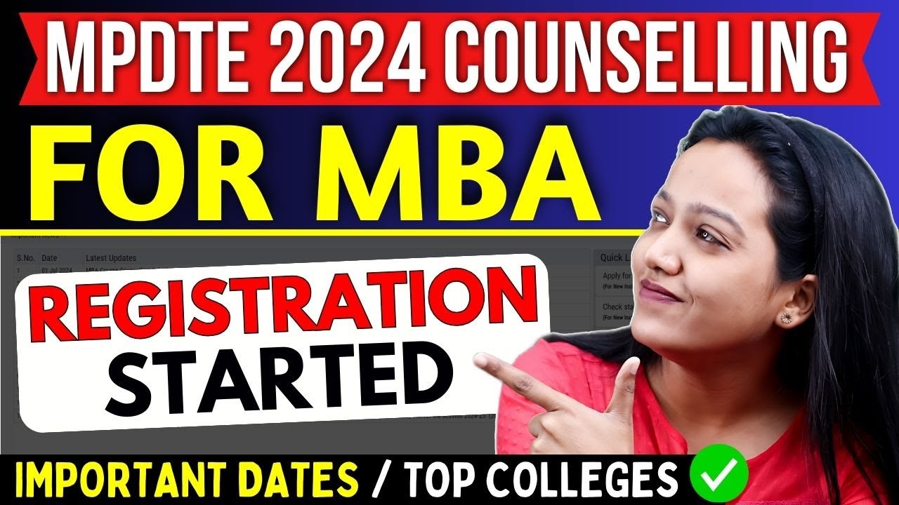 MP DTE Counselling For MBA || Registrations Started || Top MBA Colleges ...