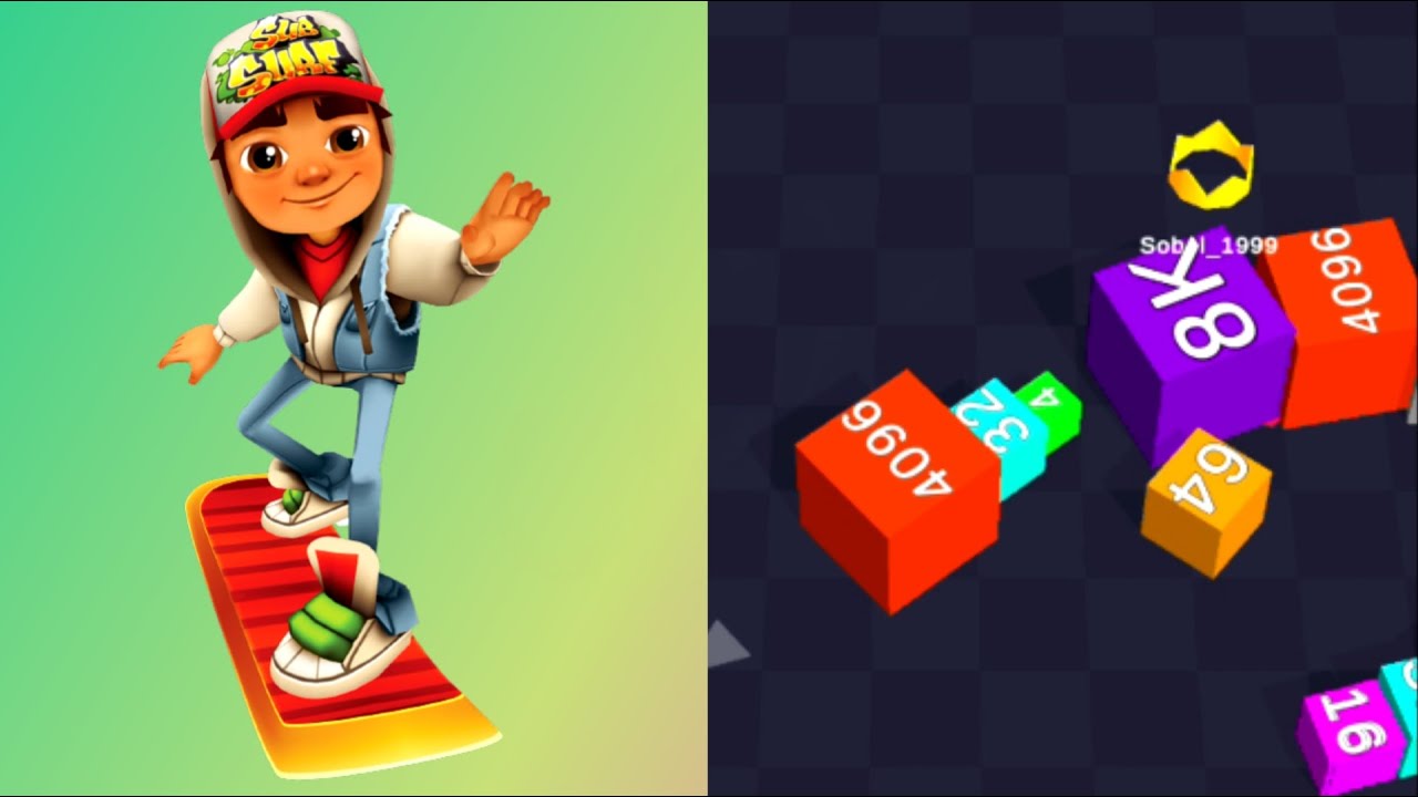 Subway Surf | Cube Arena 2048 | Gameplay - YouTube
