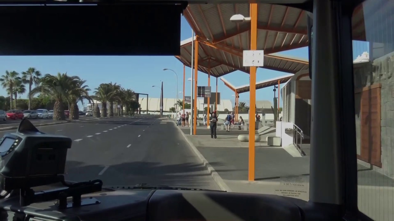 Intercitybus Puerto del Carmen nach Arrecife Nov. 2017 - YouTube