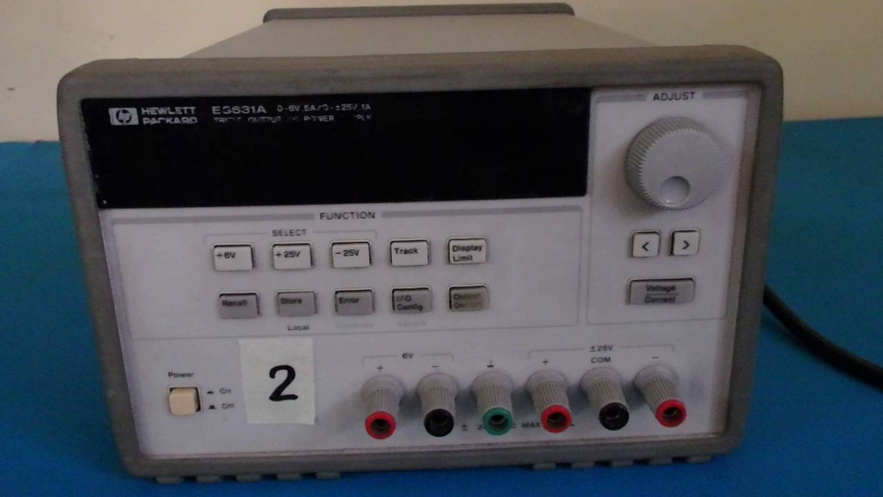 Power On Test HP Agilent E3631A Triple Output DC Power Supply - YouTube