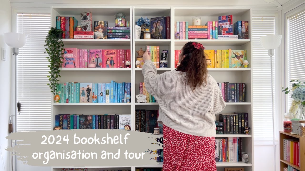 2024 bookshelf organization & tour! | my dream IKEA Billy bookshelves ...