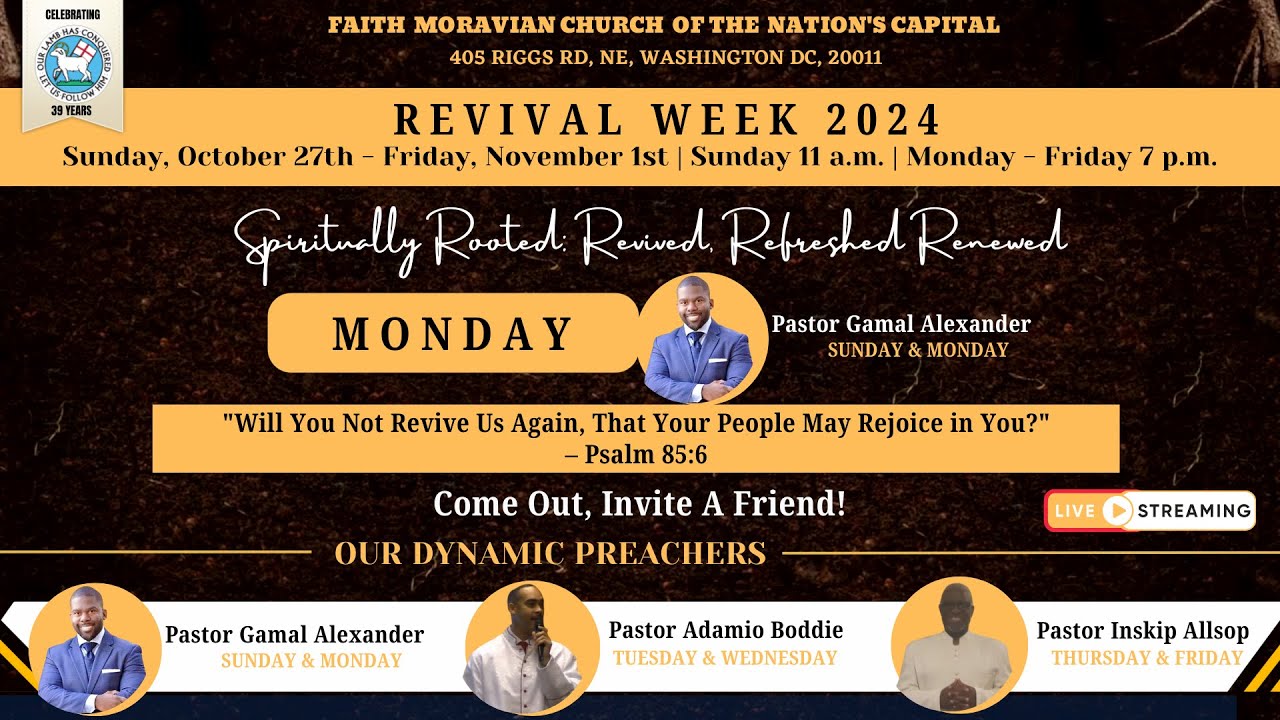 Week of Revival (Monday): Pastor Gamal Alexander (10.28.2024) - YouTube