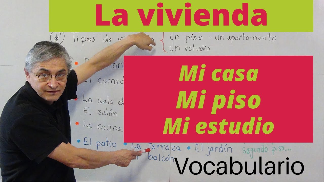 La vivienda y las habitaciones: vocabulario español - YouTube