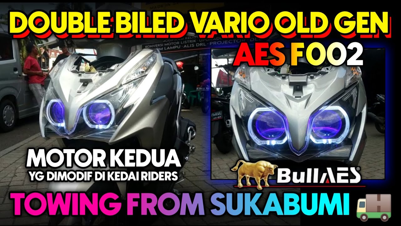 Double biled AES F002 di Honda Vario Old Gen milik Om Willy dari ...