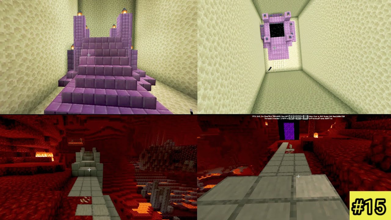 MINECRAFT SURVIVAL SERIES WORLD MODIFIED END WORLD AND NETHER WORLD ...