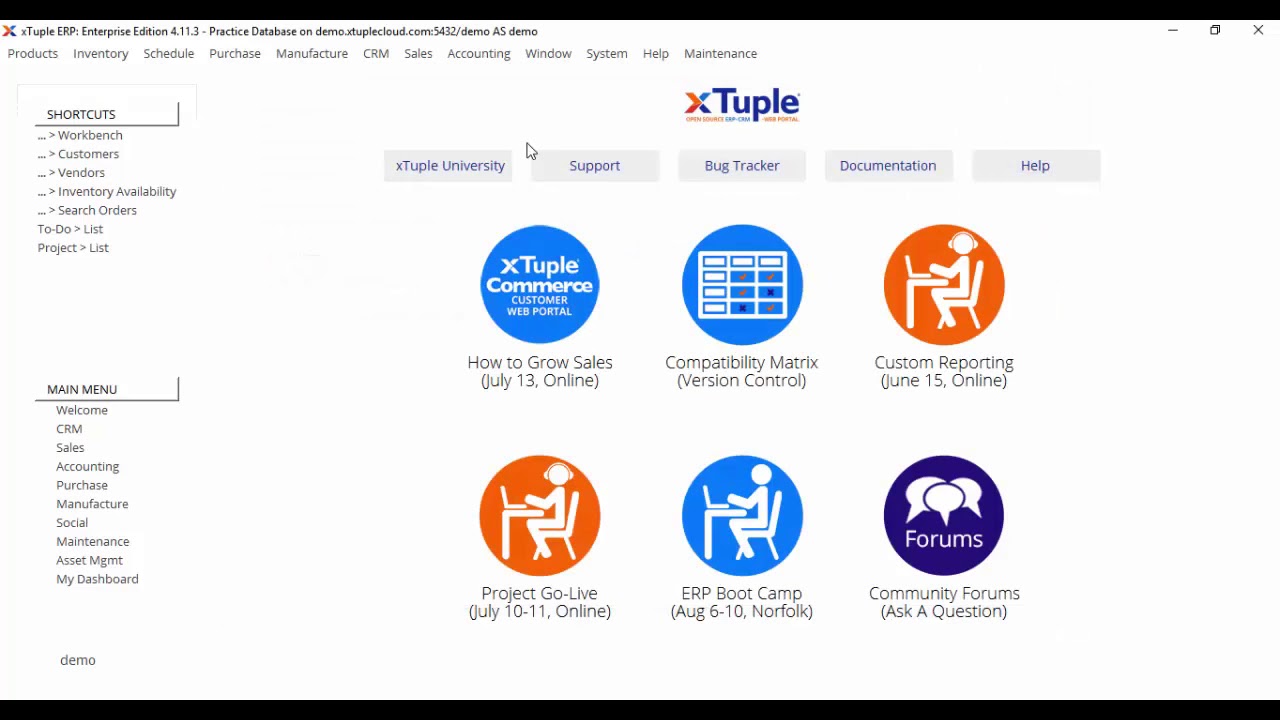 Instalacion y Administracion del ERP xTuple - YouTube