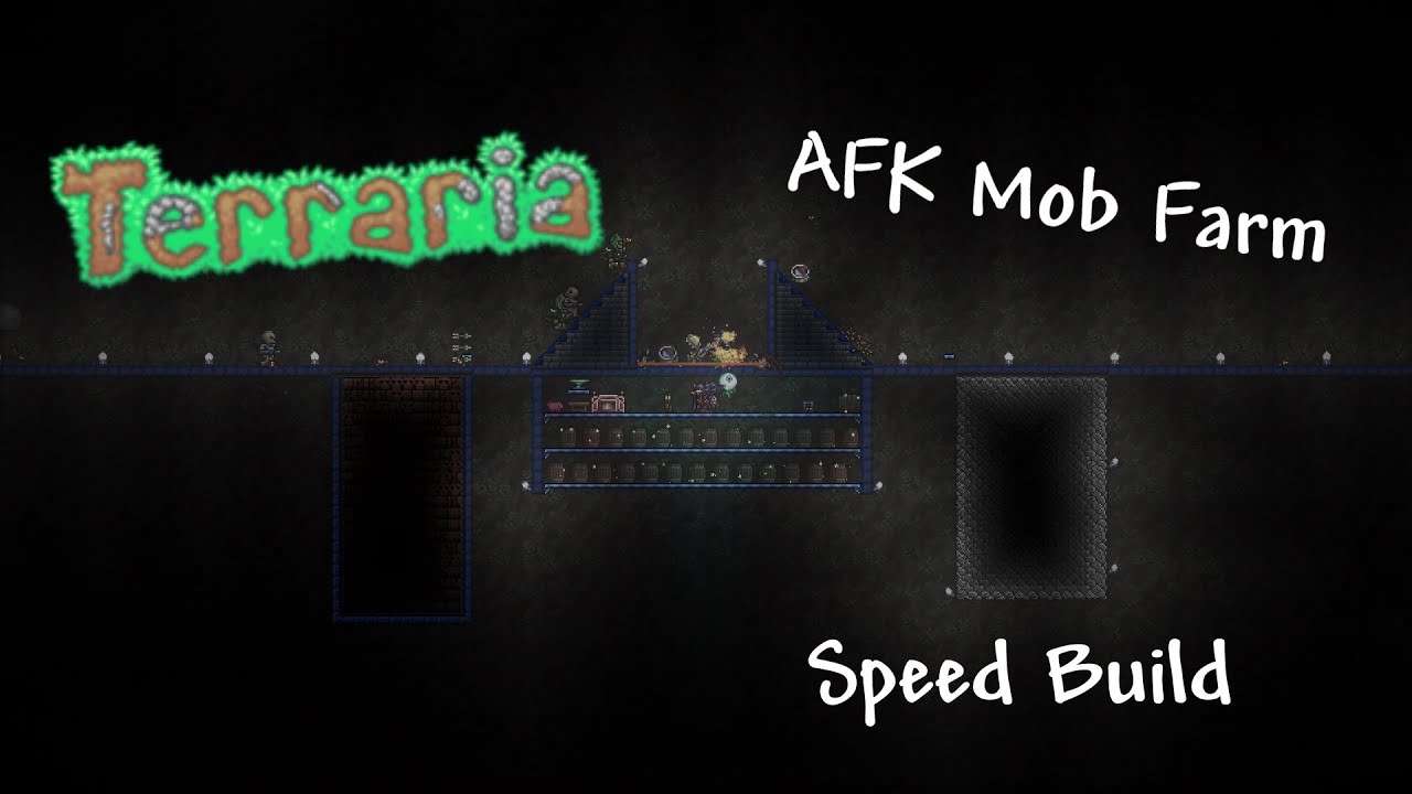 AFK Mob Farm Speedbuild - Terraria 1.4.4 - YouTube