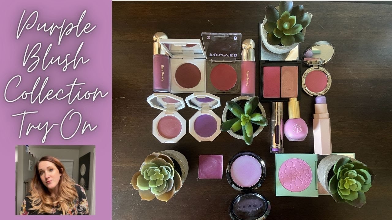 Purple Blush Collection! Putting them all on my cheeks!!! - YouTube