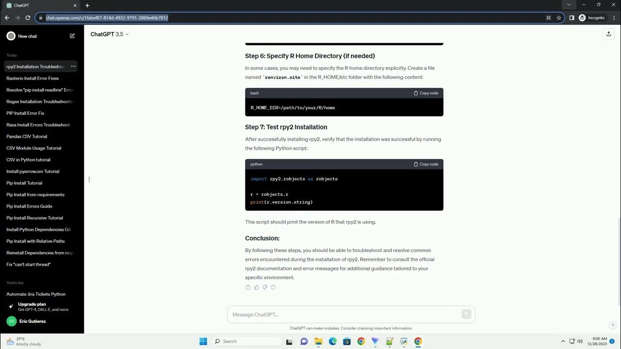 Pip Install Rpy2 Error Youtube