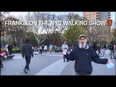 Actor Frankie Verroca with 'The NYC Walking Show' Sifat Razwan during a ...