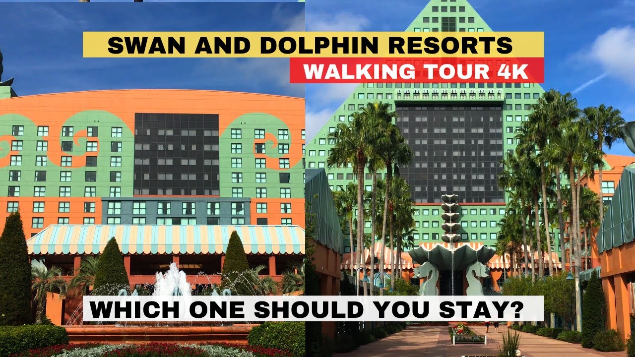 Walt Disney World Swan and Dolphin Resort Walking Tour 4K - YouTube