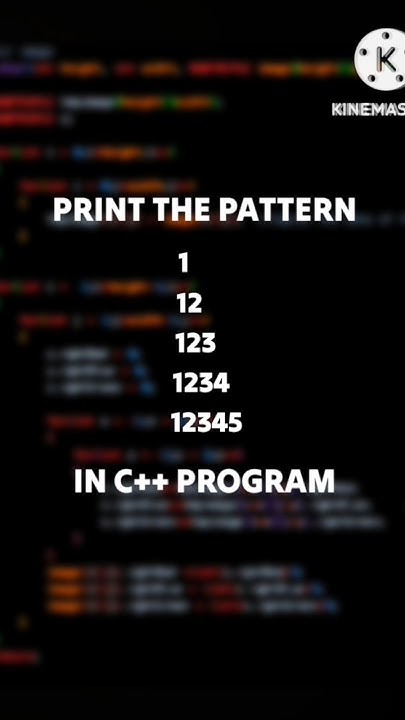 Print The Pattern In C++ #programming #coding #code #pattern #cplusplus #shorts #short - YouTube