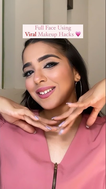 Full Face Using Viral Makeup Hacks Makeuphacks Makeup Makeupbase Viralmakeup Viralhacks
