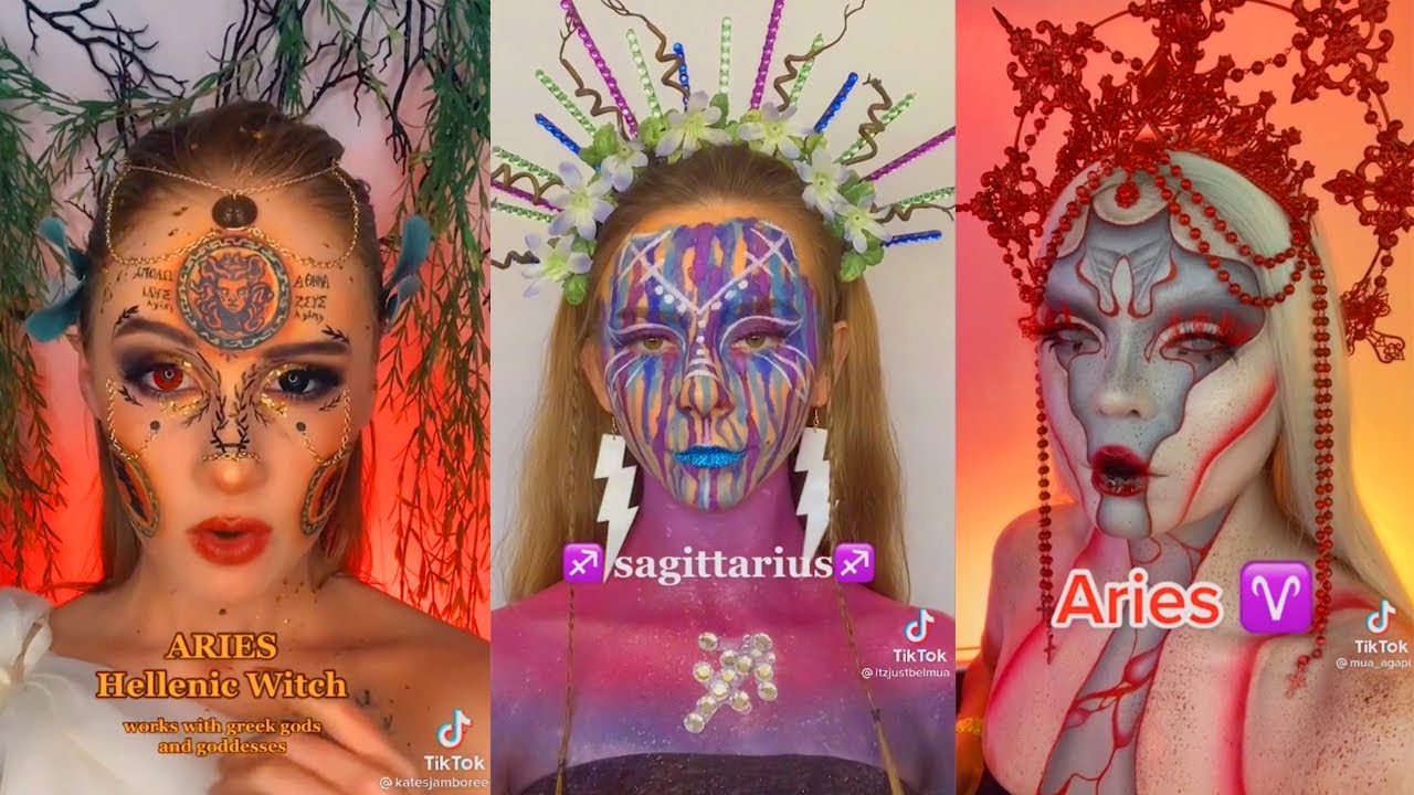 ZODIAC SIGNS MAKEUP ACORDING TO GOOGLE | TIKTOK MAKEUP COMPILATION ...