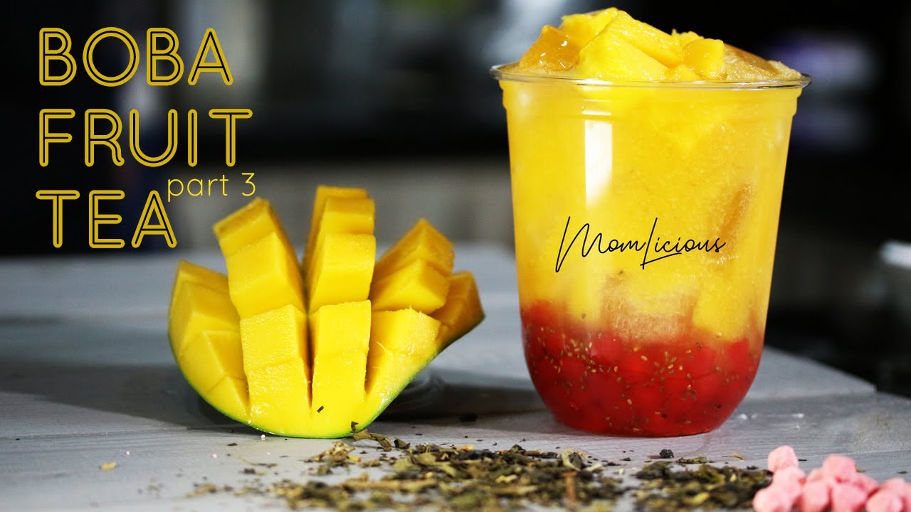 Tapioca Pearls BOBA FRUIT TEA | Mango Tea | Resep Teh Buah Mangga | RED ...