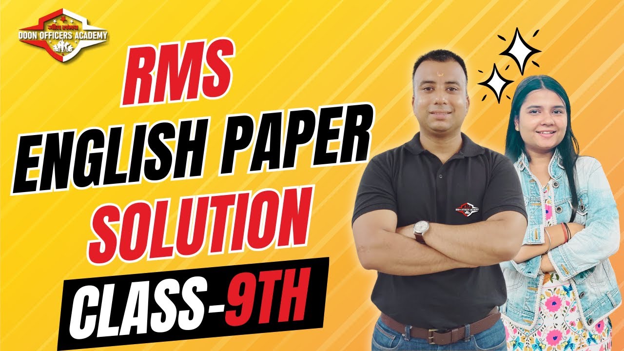"RMS Class 9th English Paper Solution | Ace Your Exam!" | Master Every Question! | Live Classes ...