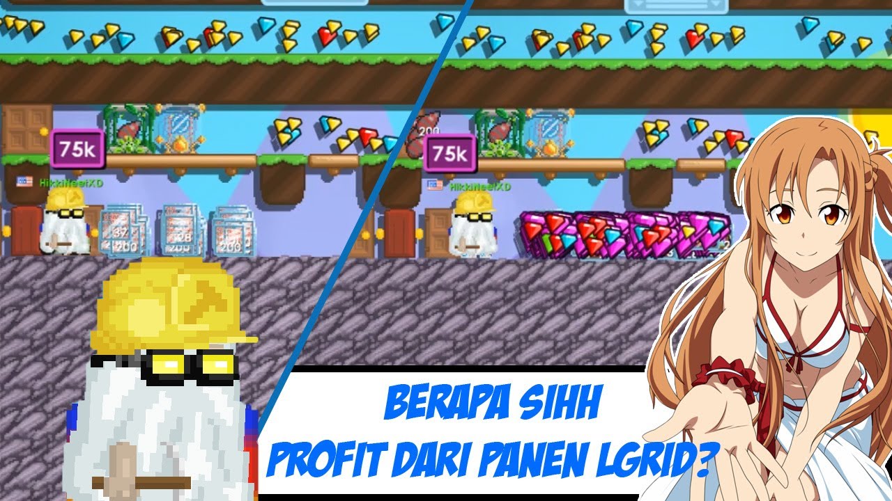 PROFIT DARI FULL FARM LASER GRID SANGAT UNTUNG BANGET | GROWTOPIA ...