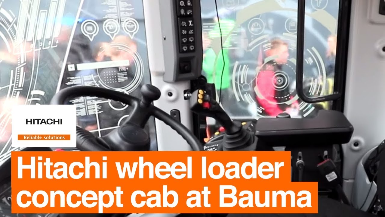 Hitachi wheel loader concept cab at Bauma - YouTube