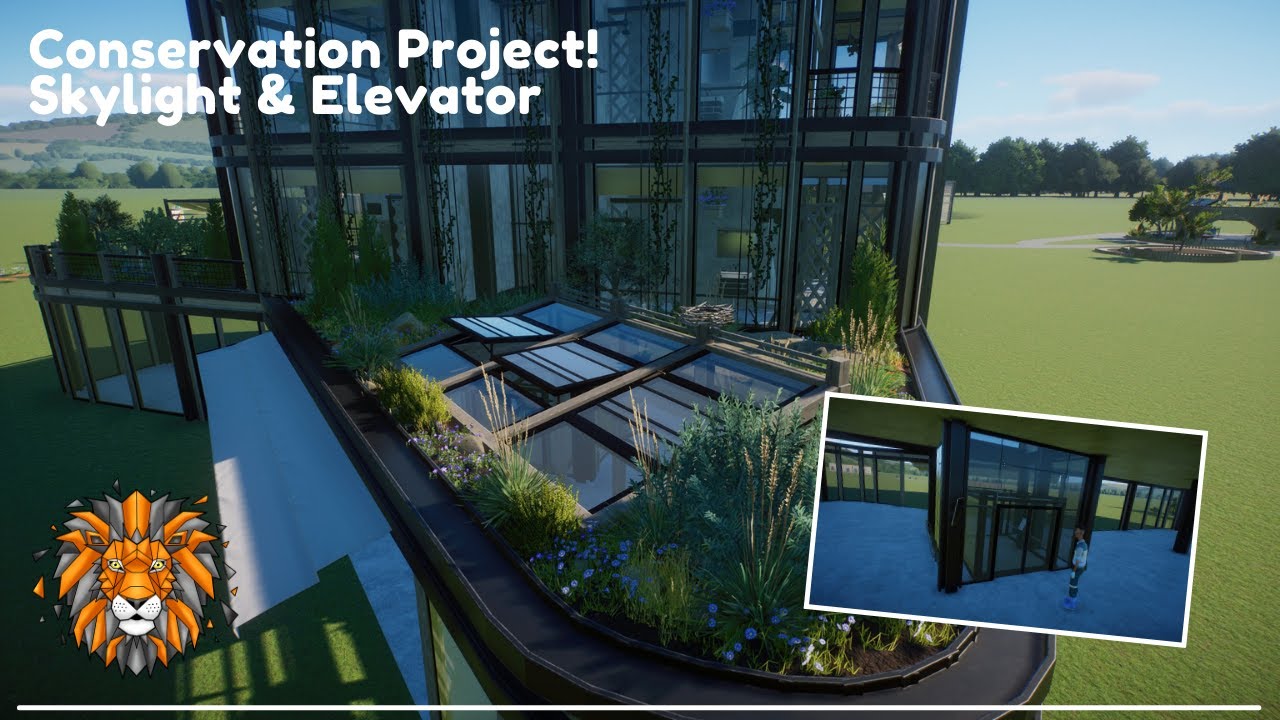 Planet Zoo Conservation Project I Hotel Skylight & Elevator! - YouTube