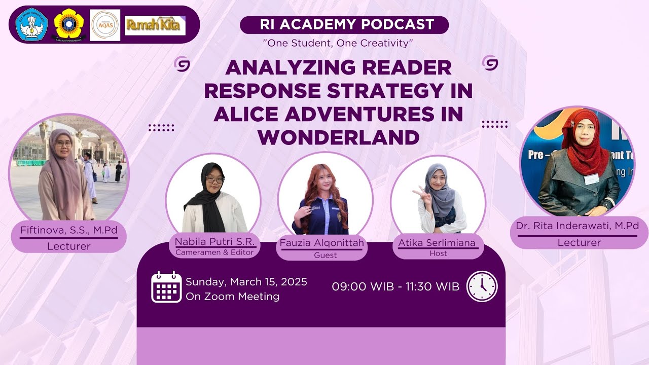 RI ACADEMY PODCAST : ANALYZING RRS IN ALICE'S ADVENTURES IN WONDERLAND ...
