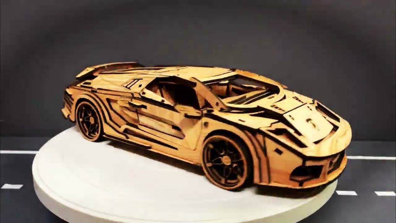 DIY lamborghini car - laser cutting lamborghini - wooden lamborghini ...
