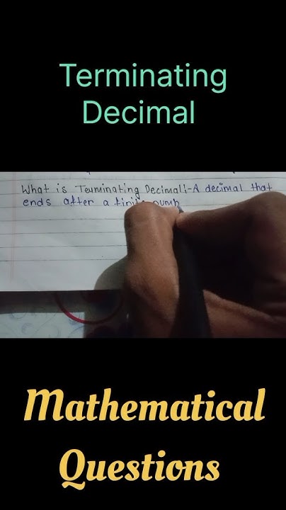 Definition of Terminating Decimal in english - YouTube