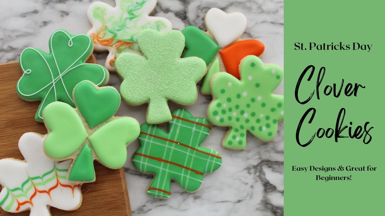 Easy Shamrock Clover Royal Icing Designs for St. Patrick's Day! # ...