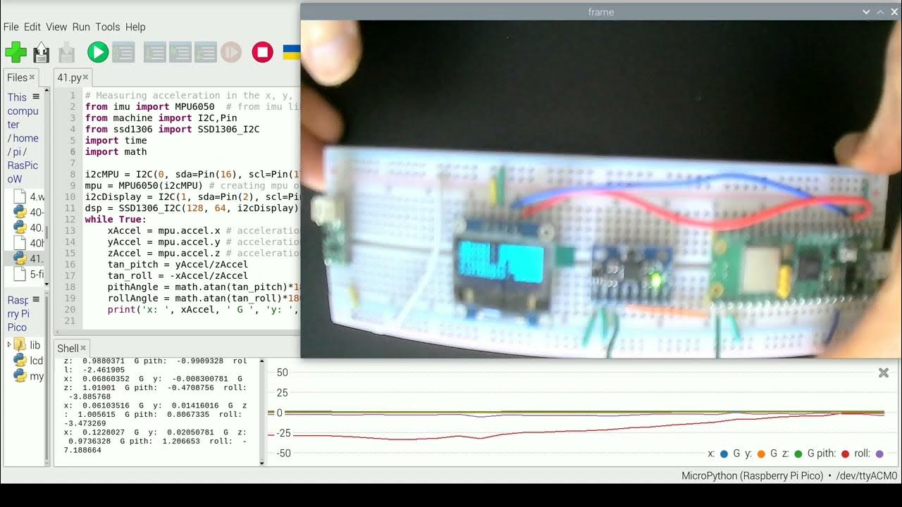 Calculating Pitch and Roll Using Acceleration Values on X, Y, Z Axes Measured by MPU6050 - YouTube