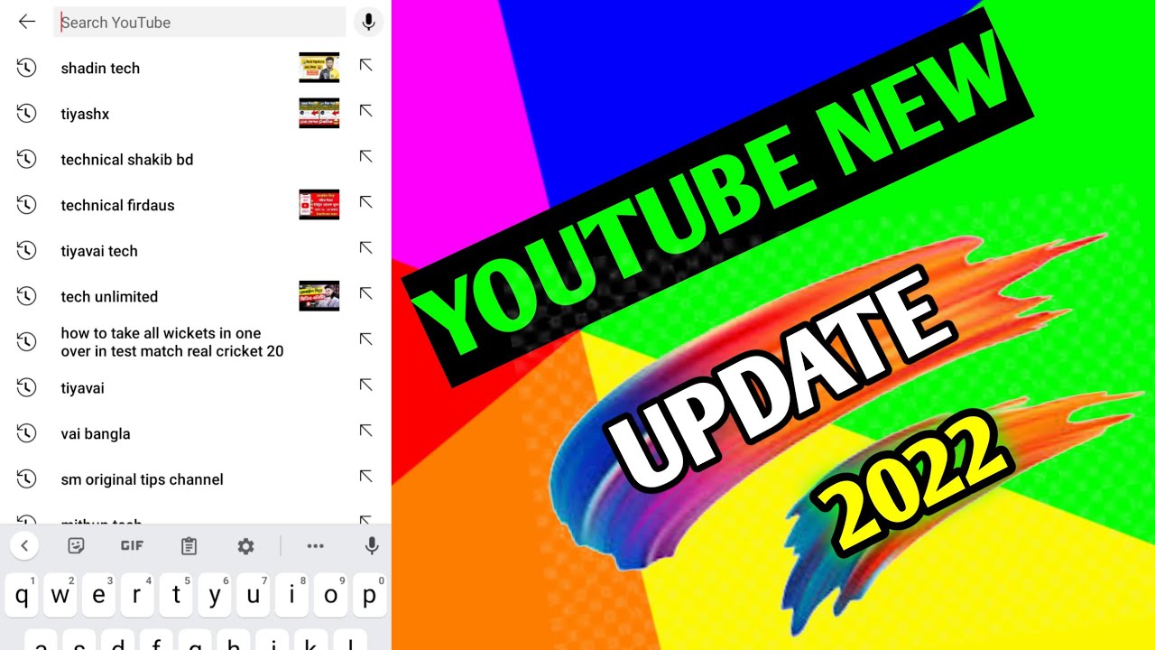 YouTube New Update 2022 | Current YouTube App New Update Bangla ...