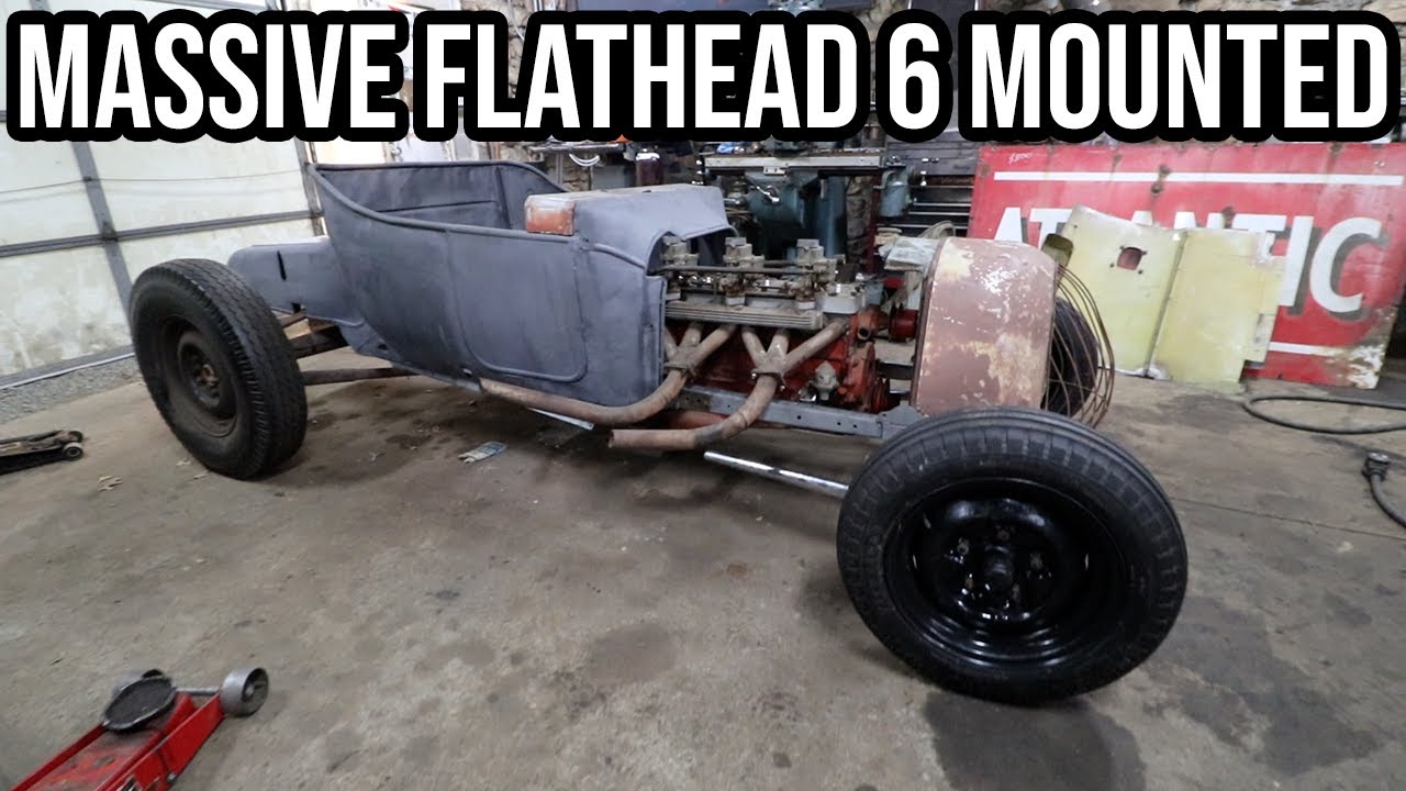 Mounting The Flathead 6 Into The Model T Roadster Racer!! - YouTube