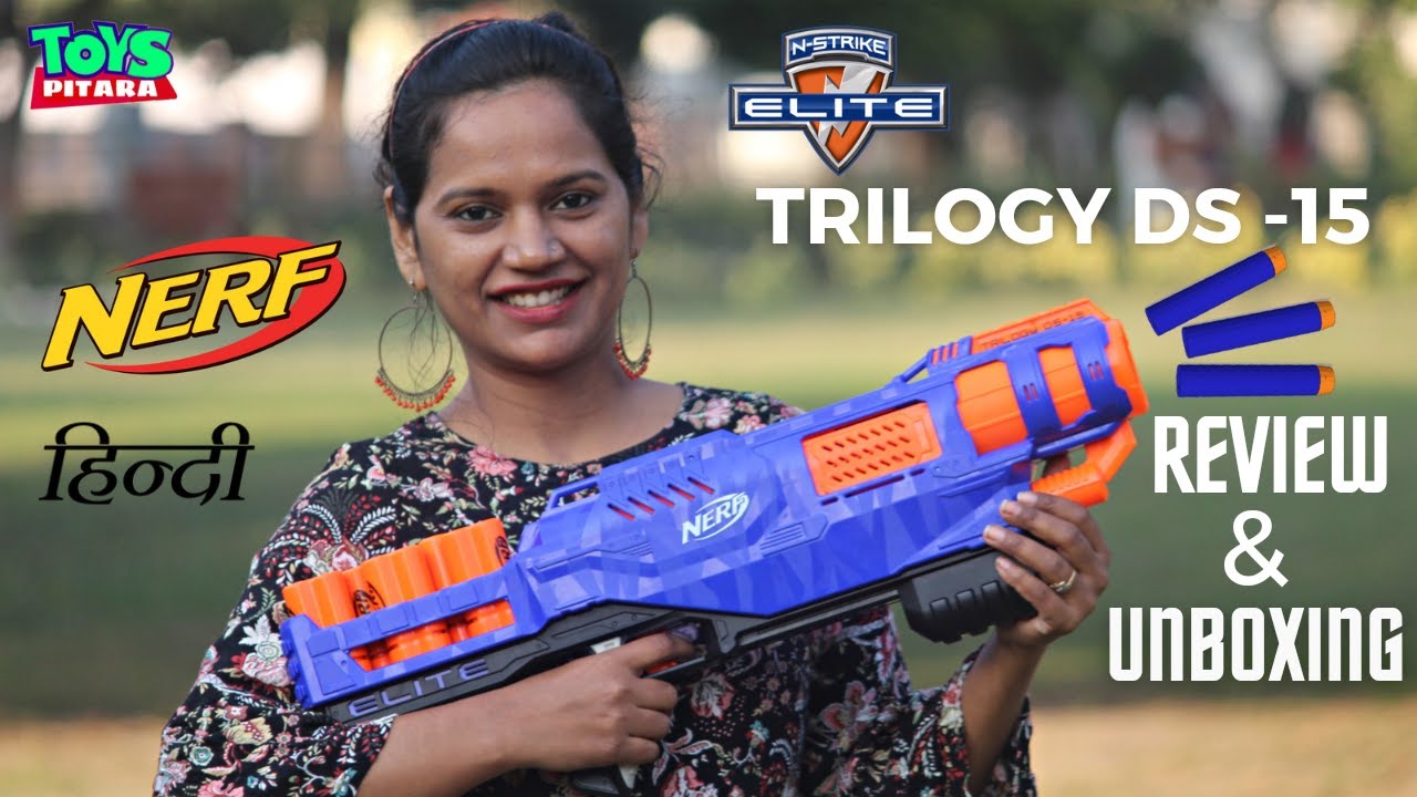 Nerf Trilogy DS-15 Review | N-Strike Elite | Unboxing & Testing | Toys ...