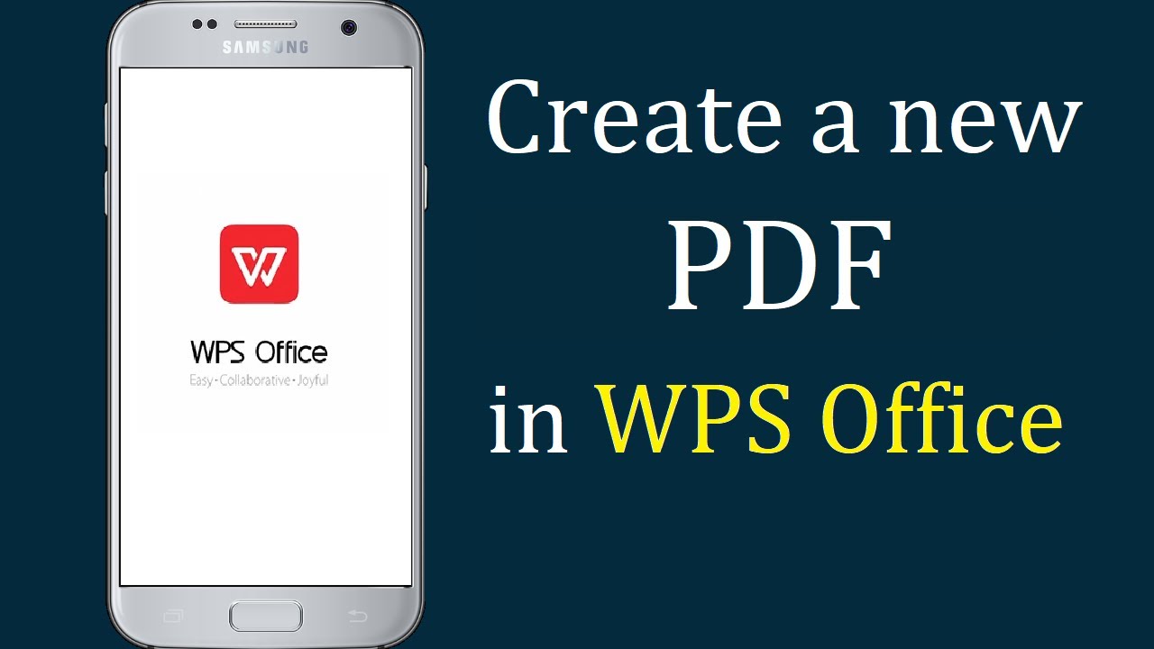 How To Create A PDF On WPS Office In Android IOS YouTube How To Create A PDF On WPS Office In Android IOS YouTube