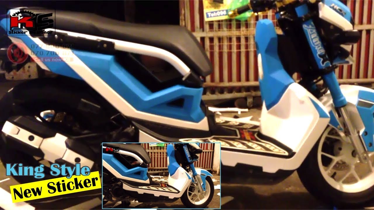 Top Honda Zoomer x 110 - How to full Sticker wrap zoomer x CAMBODIA ...