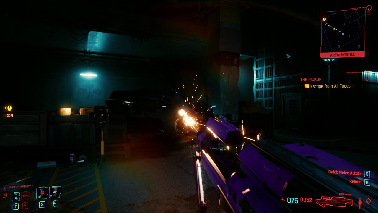 Cyberpunk 2077 Weapon: machine gun defender - YouTube