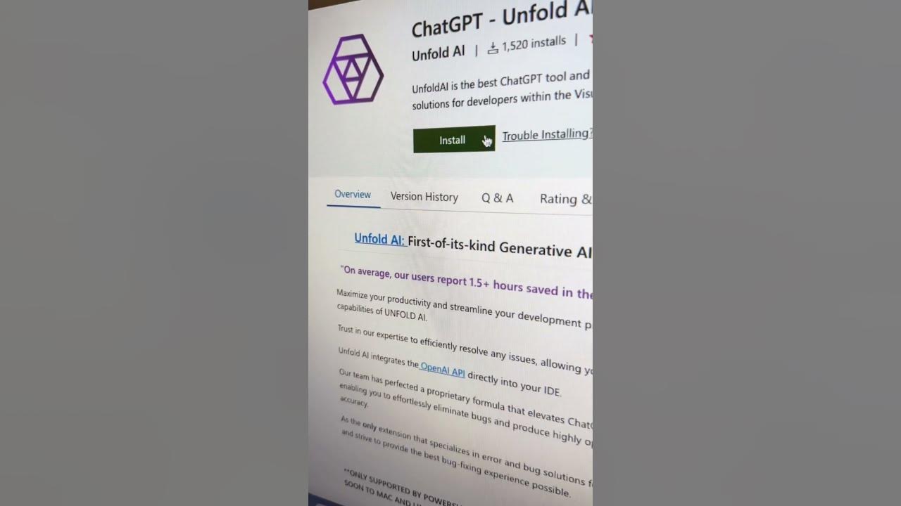 This chatGPT VS Code extension is pure MAGIC 🪄💻 #vscode #codinglife #unfoldai - YouTube