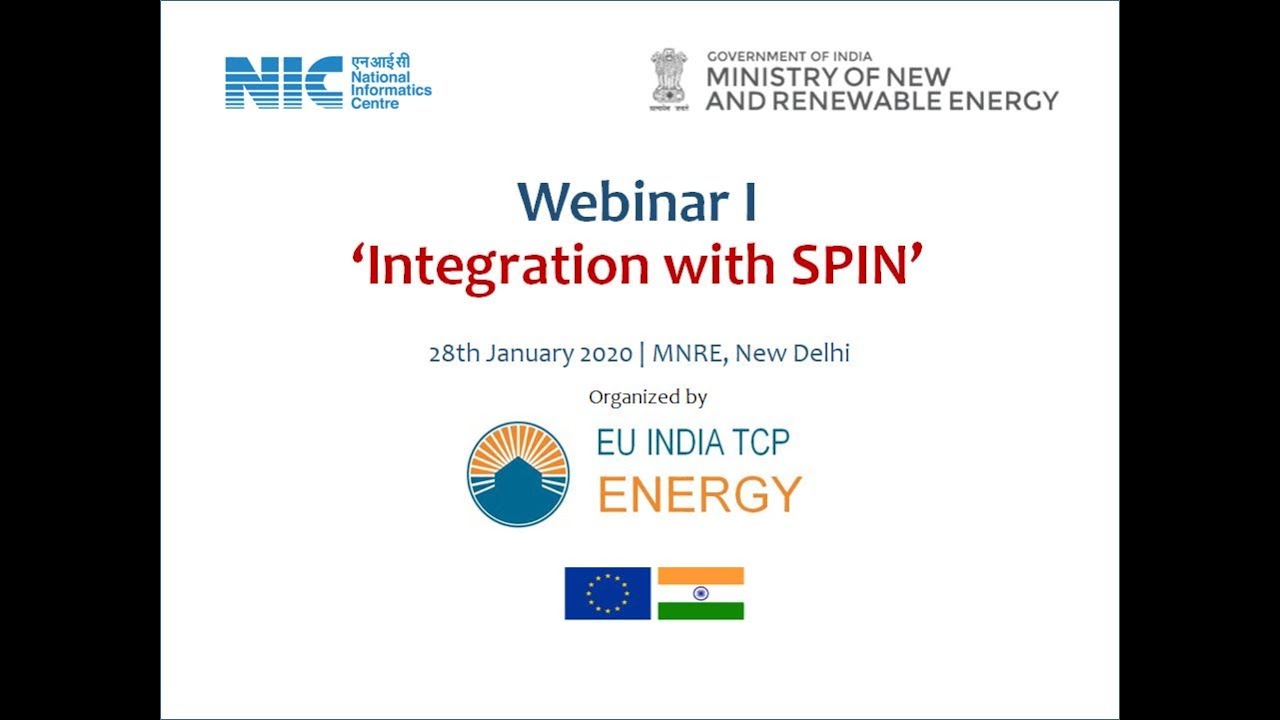 First Webinar - Integration of MNRE SPIN Portal with Rooftop Solar ...