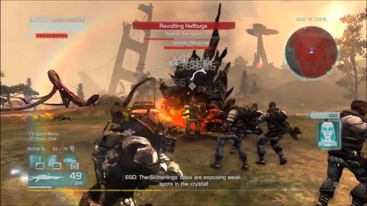 Defiance X box 360 Arkfall Action and bit of boredom - YouTube