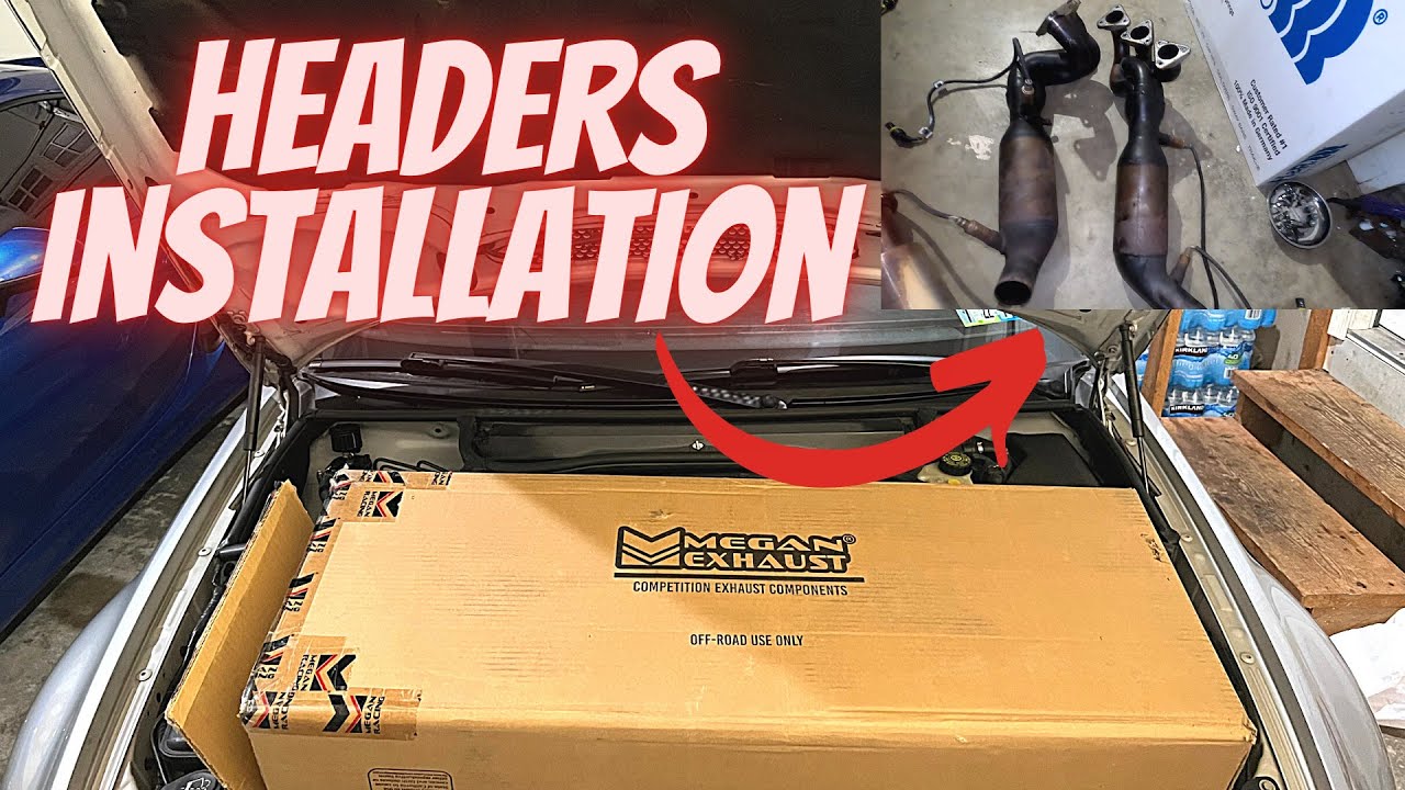 Megan Racing Headers Installation on e46 M3 Part 2 - YouTube