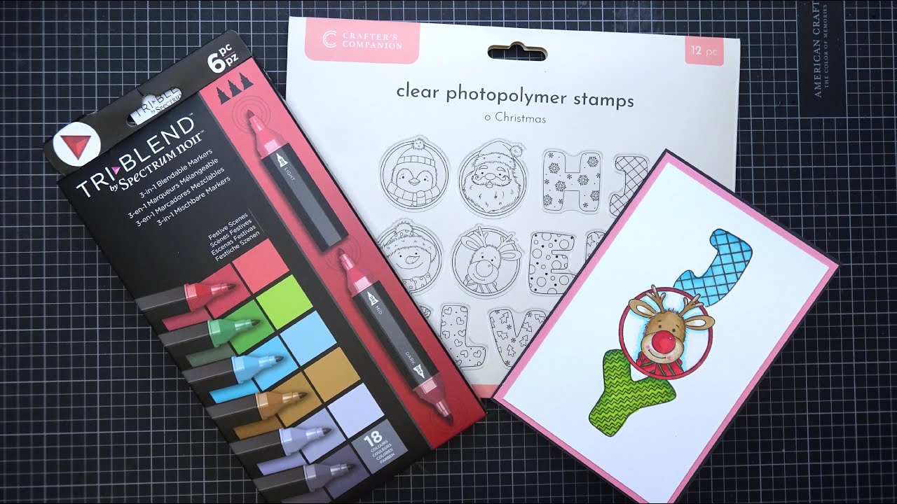 Crafter's Companion "O" Christmas Stamps & TriBlend Markers Bundle ...