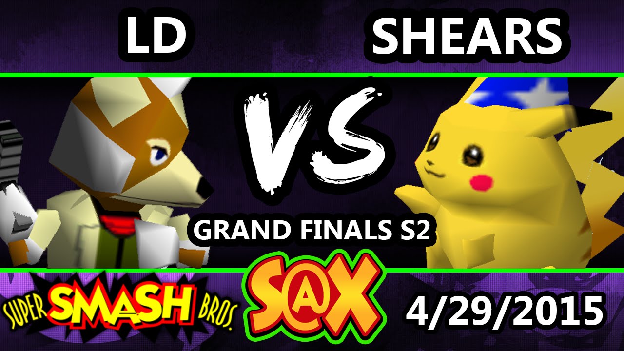 S@X - Shears (Pikachu) Vs. LD (Fox) SSB64 Grand Finals S2 - Smash 64 ...
