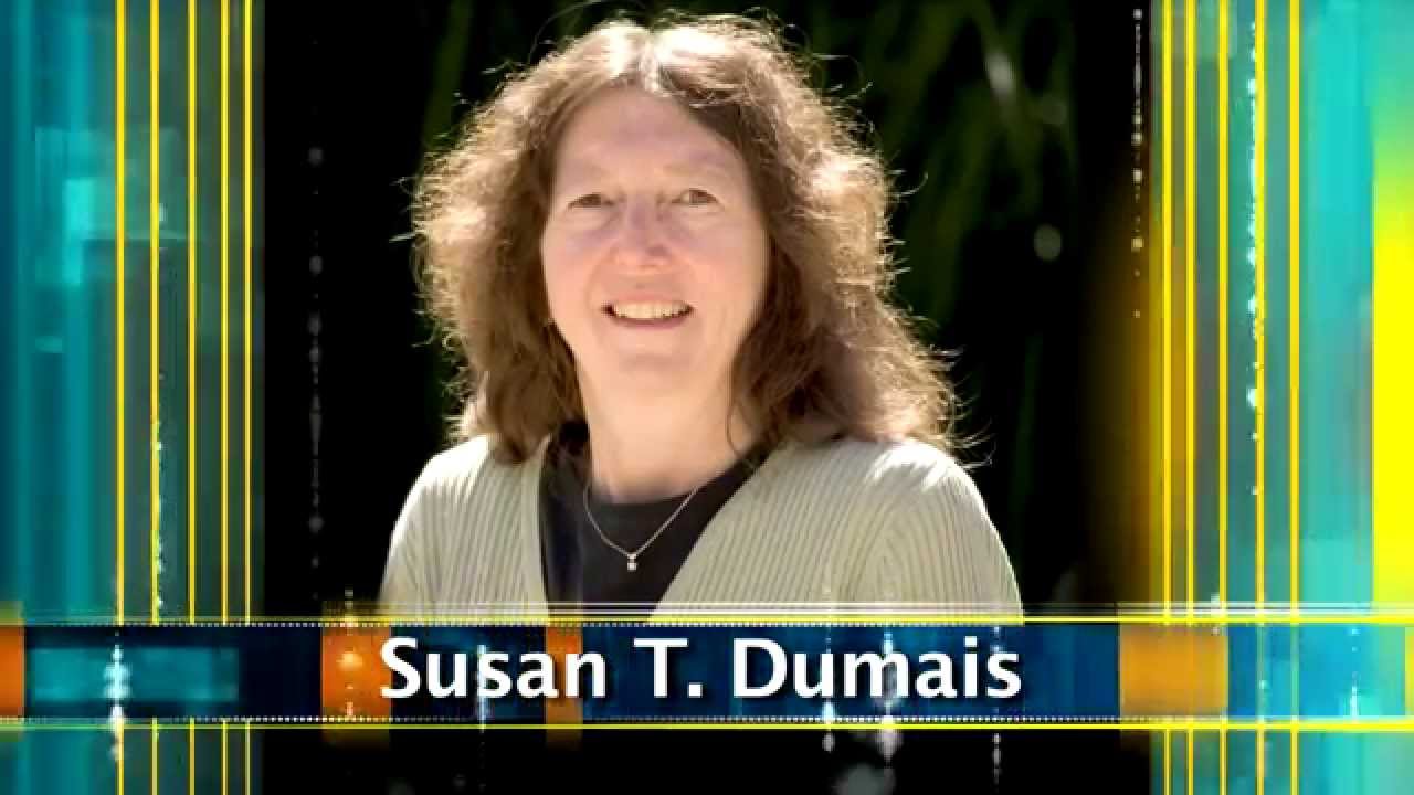 ACM Athena Award 2014-2015 - Susan T. Dumais - YouTube