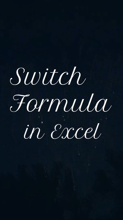 Excel में switch formula का उपयोग कैसे करें, How to use switch function in excel 🤠 - YouTube