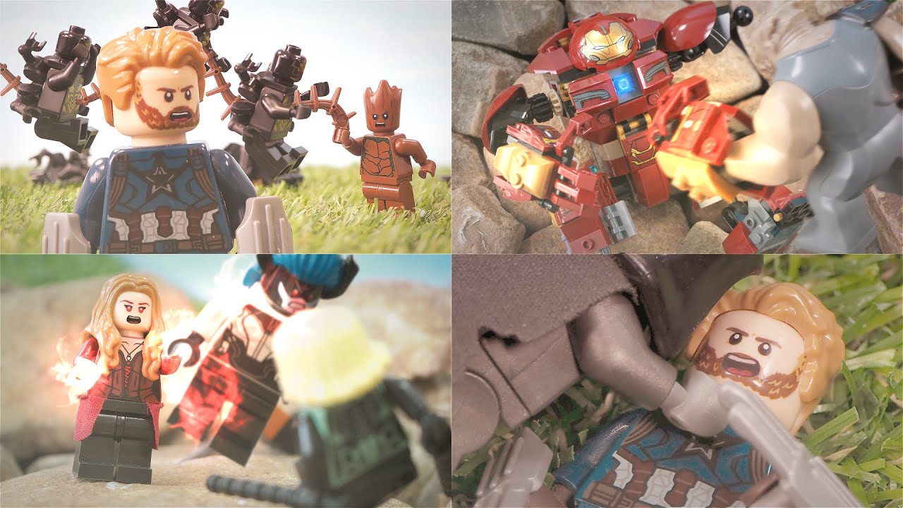 Lego Avengers Infinity War Wakanda Battle Fight Scene | Captain America ...