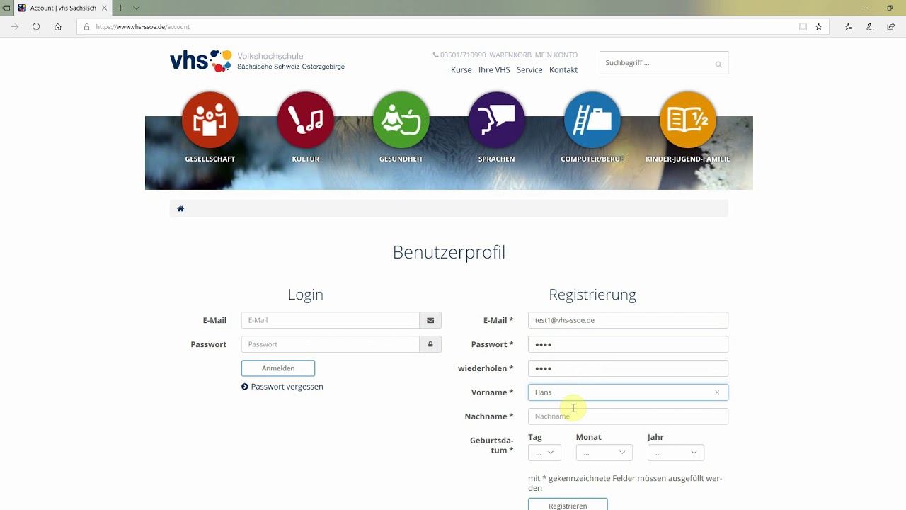 Internetseite VHS Sächsische Schweiz-Osterzgebirge - Registrierung ...