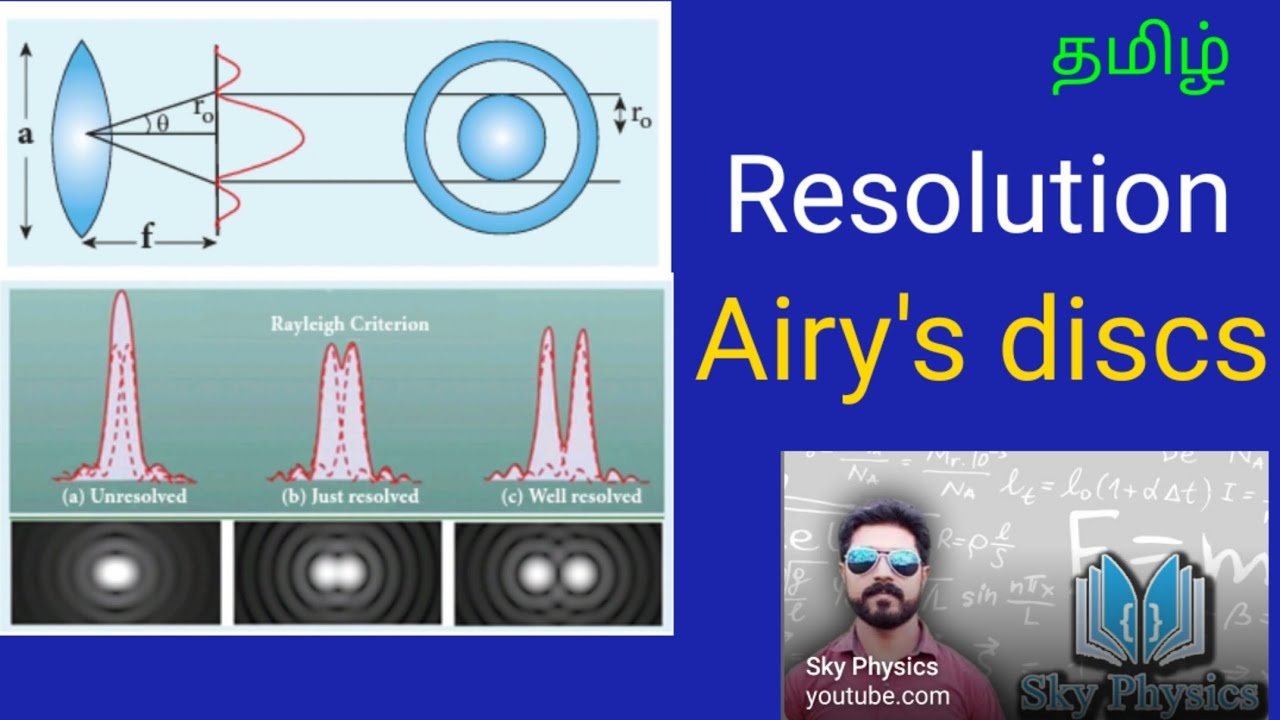 Resolution|Airy's discs|Resolving power|Wave Optics|STD 12 Physics|sky ...