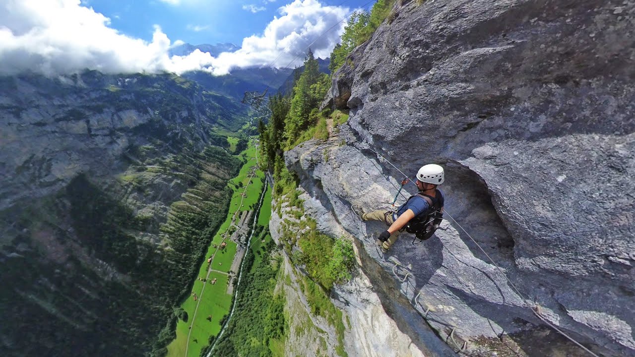 Murren Via Ferrata (Switzerland) - Insta360 - YouTube