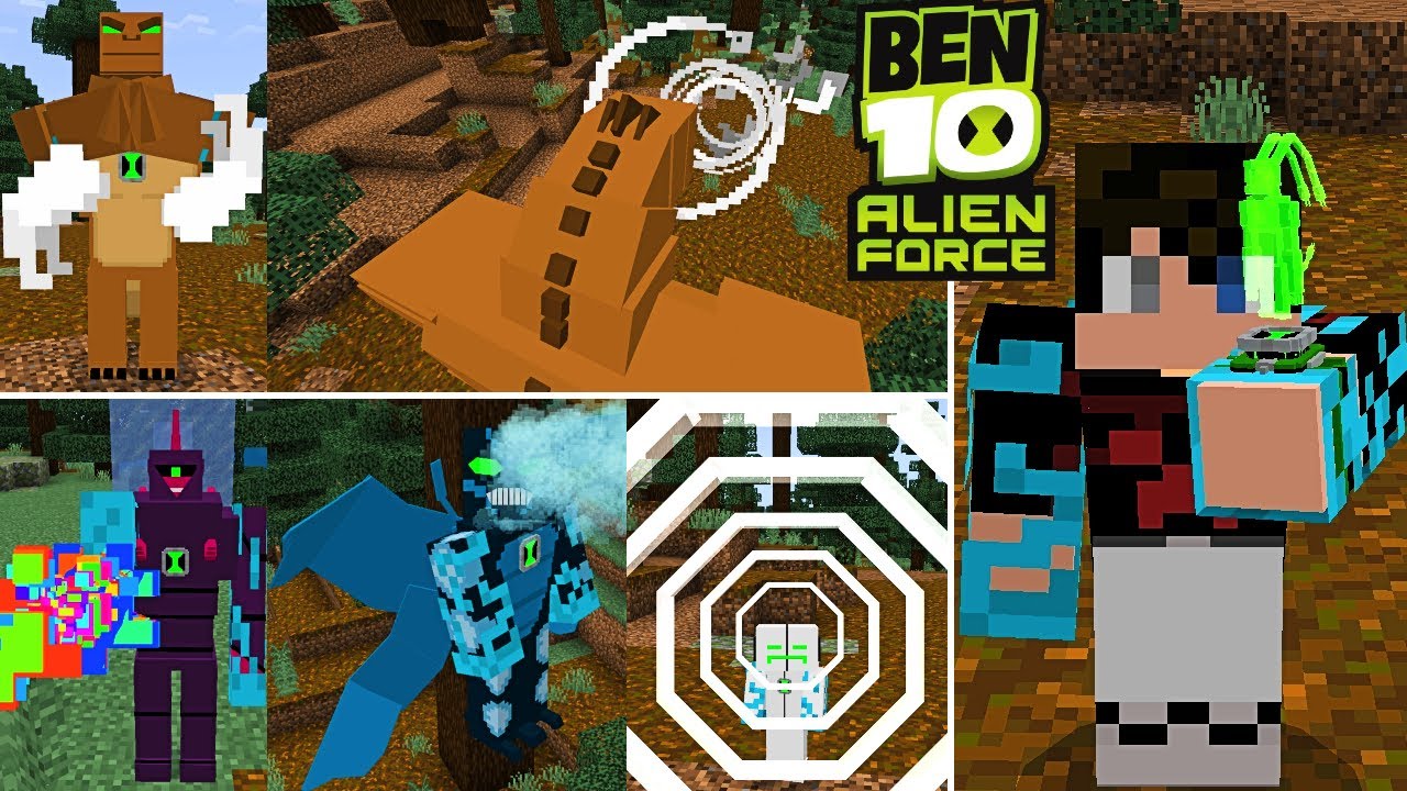 El Mejor Addon de BEN 10 para Minecraft PE || Ben 10 Alien Force Mod ...