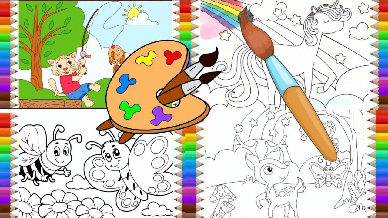 Drawing for kids | coloring pages for kids with Happy brain kids ...